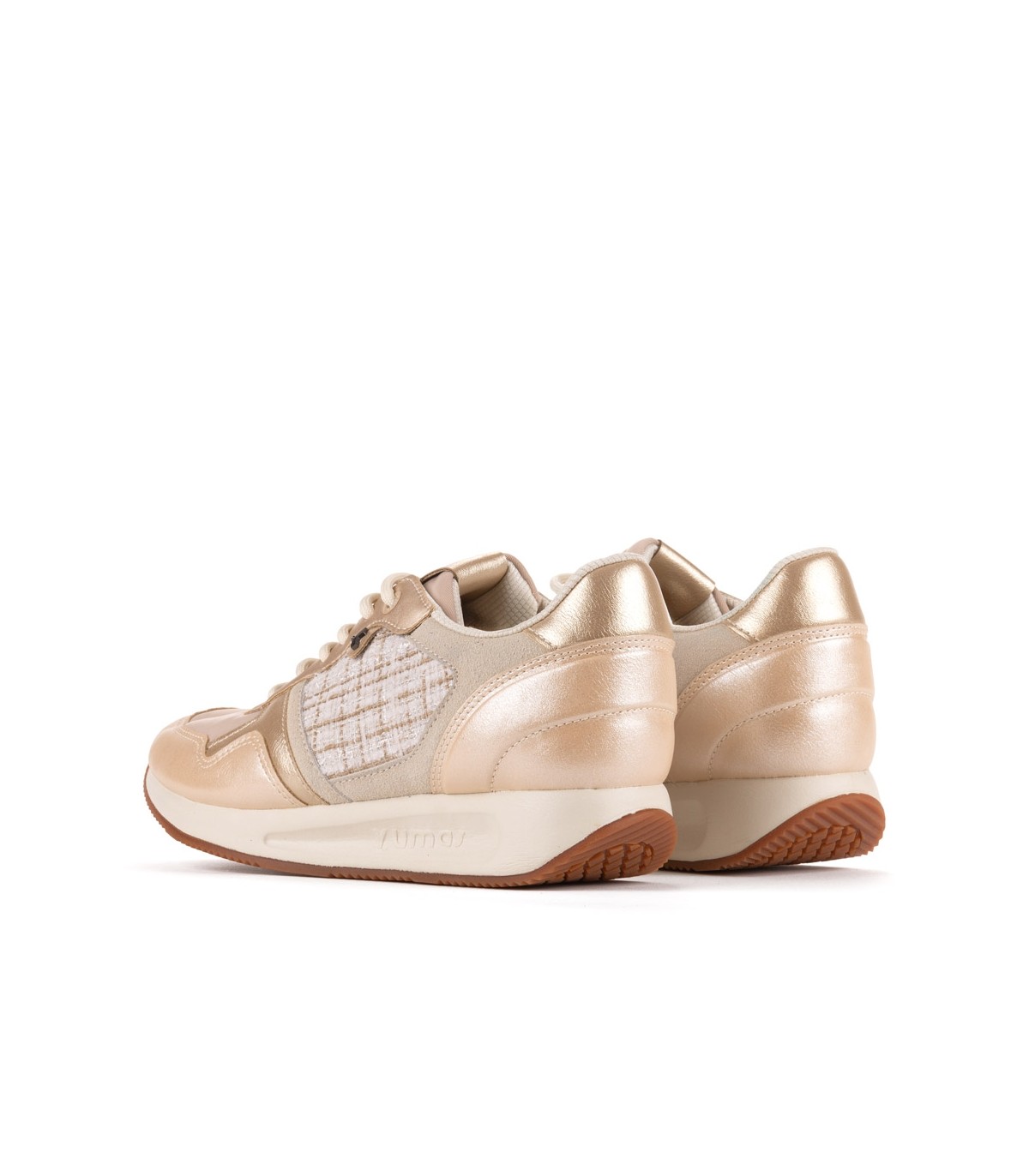 Sneakers Peralba para mujer en color champagne-Yumas Footwear.